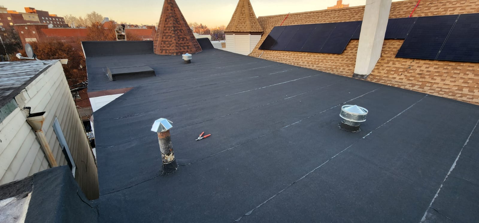 Project: Roof Installation, New Flat Roof Service - American Roofing ...